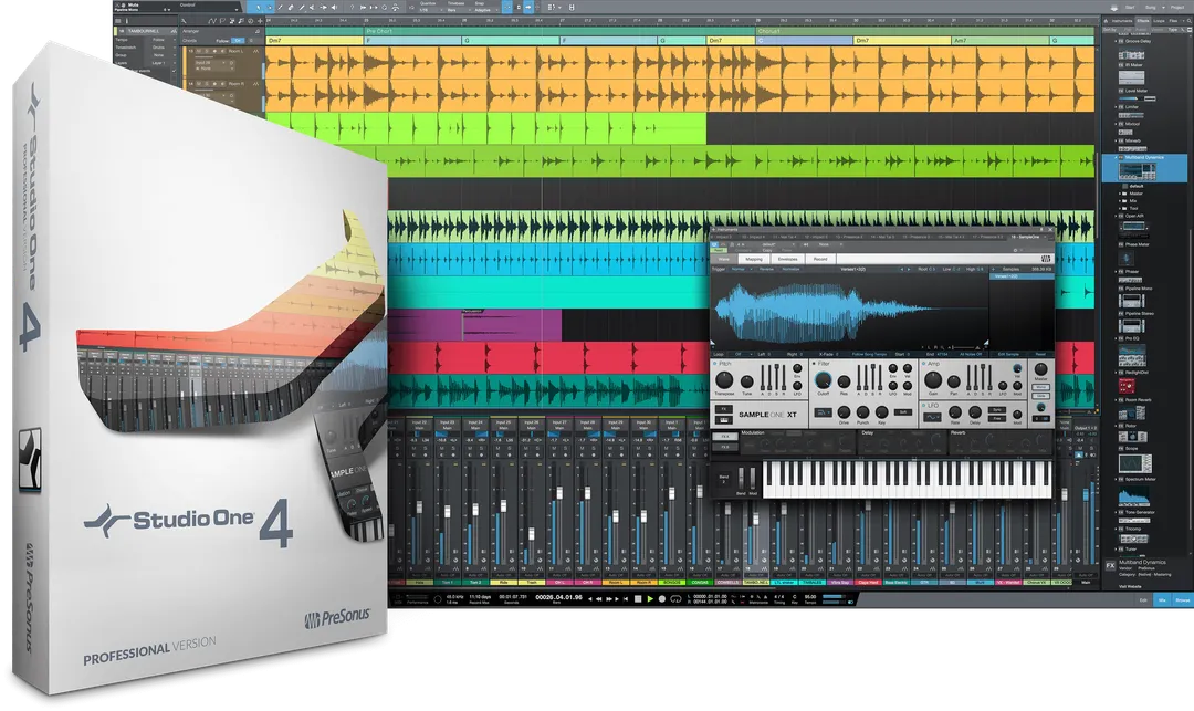 PreSonus Studio One Pro 4.5 (Win-Mac) - โปรแกรมทำเพลง VST, VSTi, Plugins - GoPlugin
